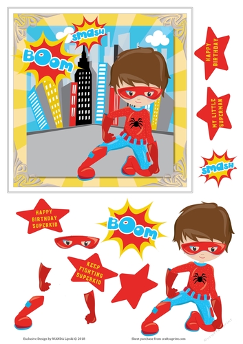 MY LITTLE SUPERMAN BIRTHDAY OR GET WELL TOPPER - CUP890472_2237 ...
