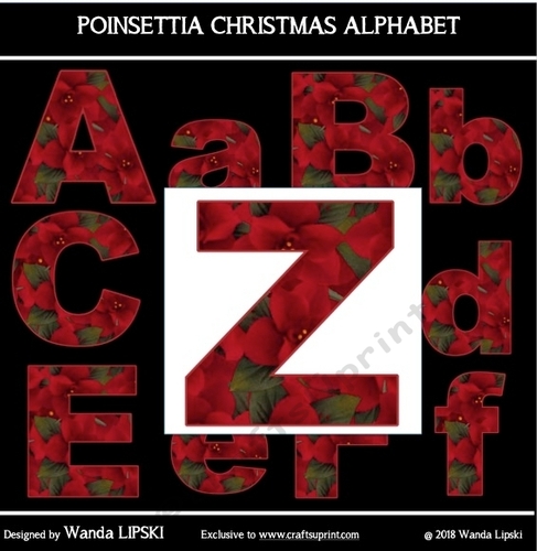 POINSETTIA CHRISTMAS ALPHABET - CUP912082_2237 | Craftsuprint