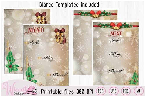 Christmas menu template, blanco christmas template - CUP1014938_81588 ...