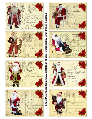 Santa Postcards - CUP1003004_95152 | Craftsuprint