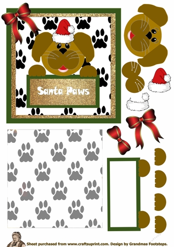 Santa Paws - CUP922504_95152 | Craftsuprint