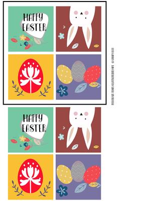 Square Easter Card Front - CUP673916_571 | Craftsuprint