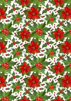 Holly & Poinsettia Paper - Toppers Cards 2 - CUP675829_571 | Craftsuprint