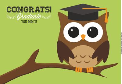 Graduation Owl - Congratulations Topper - CUP678052_571 | Craftsuprint