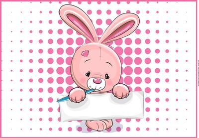 Blank Card Front / Topper Bunny Rabbit - CUP681478_571 | Craftsuprint