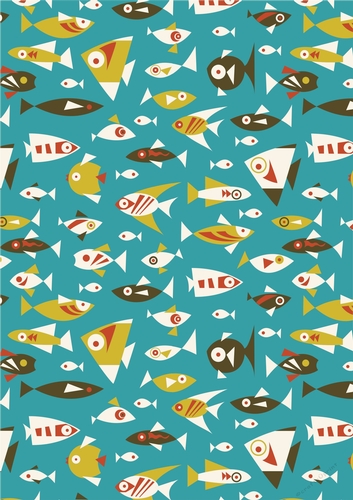 Retro fish backing paper - card front / scrapbook - CUP719684_571 ...