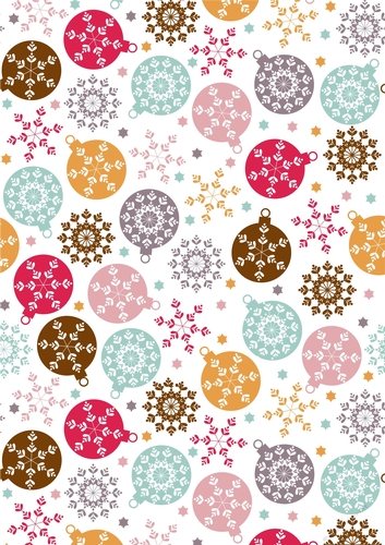 Christmas ornament & snowflake backing paper - cards/ scrapbook ...