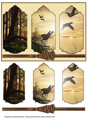 Flying Ducks Tryptic - CUP396985_1875 | Craftsuprint