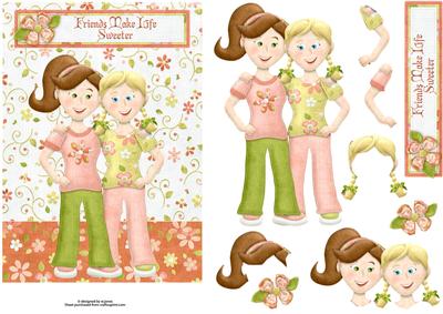 Friends Make Life Sweeter with Decoupage - CUP168484_758 | Craftsuprint
