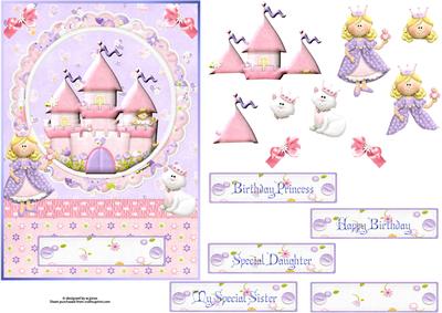 Fairytale Princess with Decoupage - CUP201052_758 | Craftsuprint