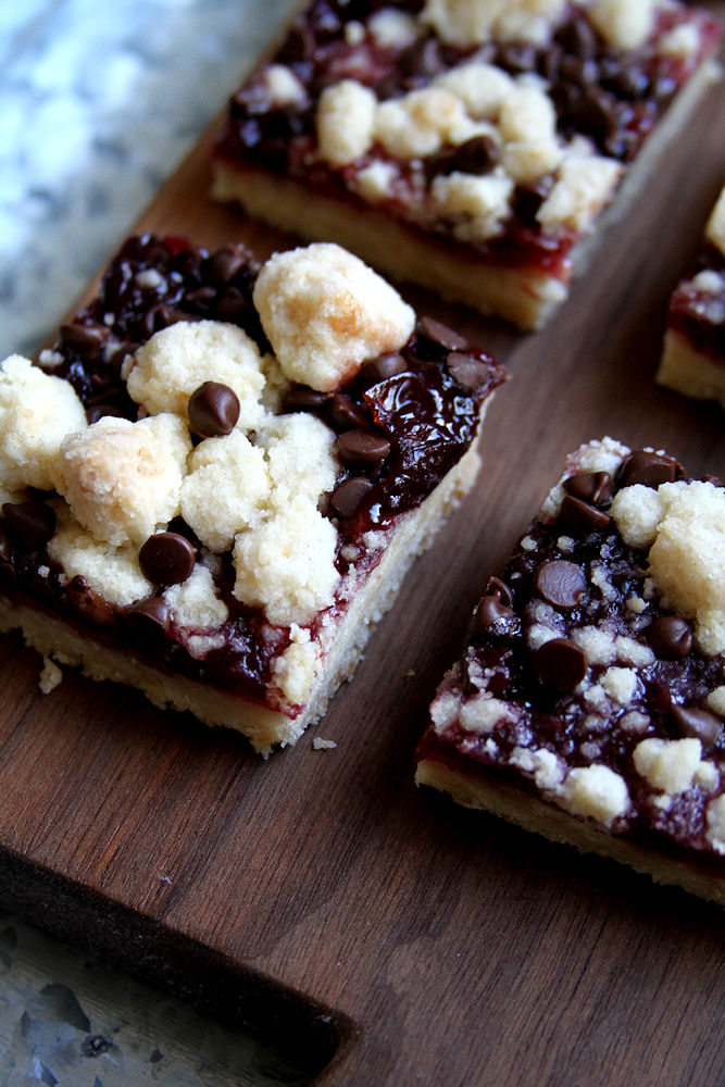 Tart Cherry Dark Chocolate Crumble Bars – A Cup of Sugar … A Pinch of Salt