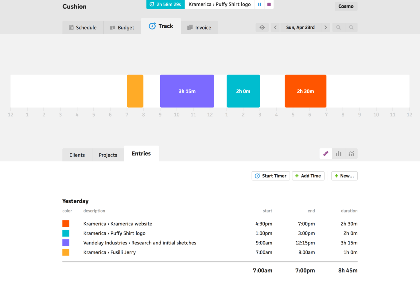 Using Timers - Cushion