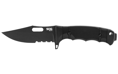 SOG Knives Seal FX 4.3" Fixed Blade Knife Clip Point Partially Serrated ...