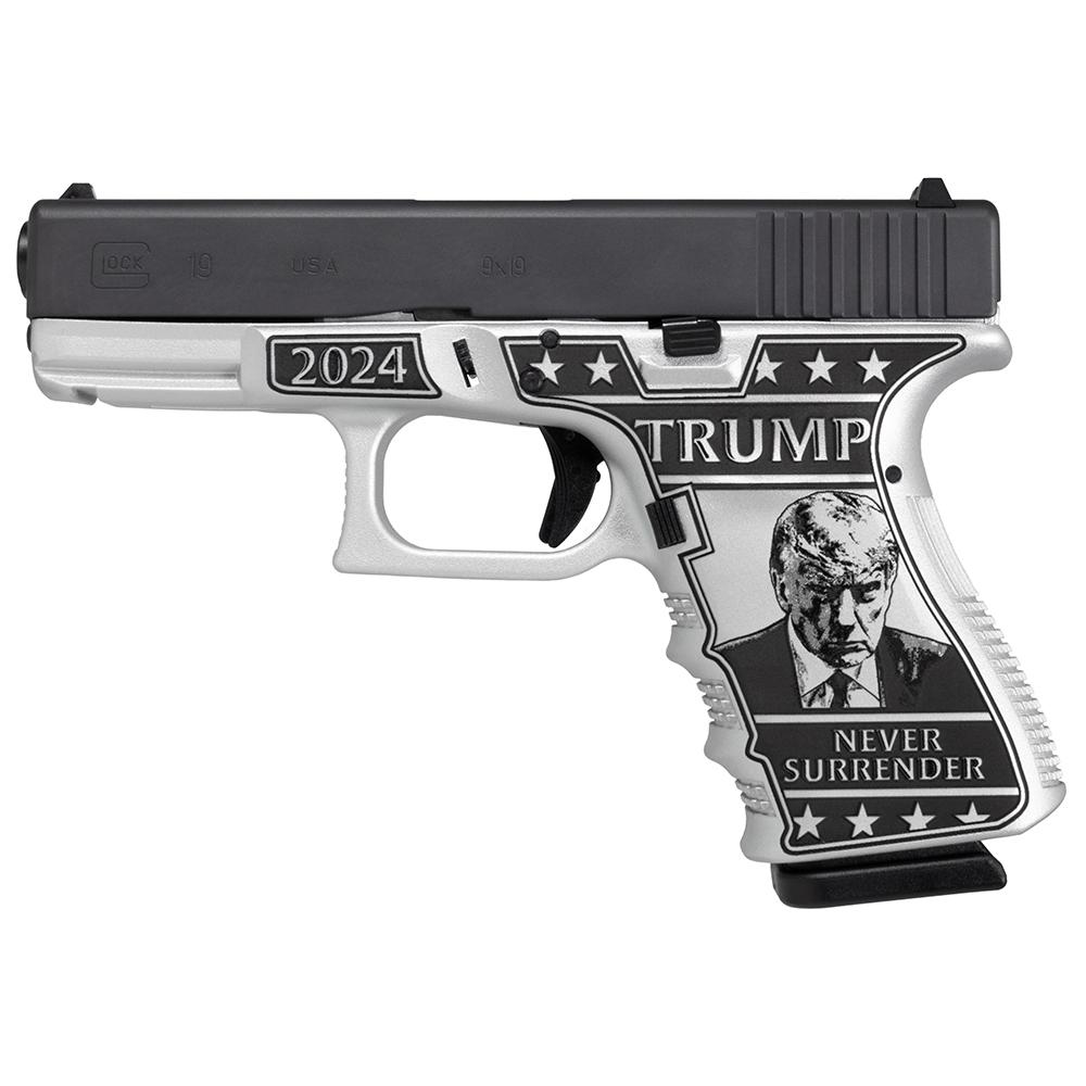 Glock 19 Gen 3 Custom "Trump 2024 Mug Shot" 9mm 15rd Mags (2) 4" Barrel ...