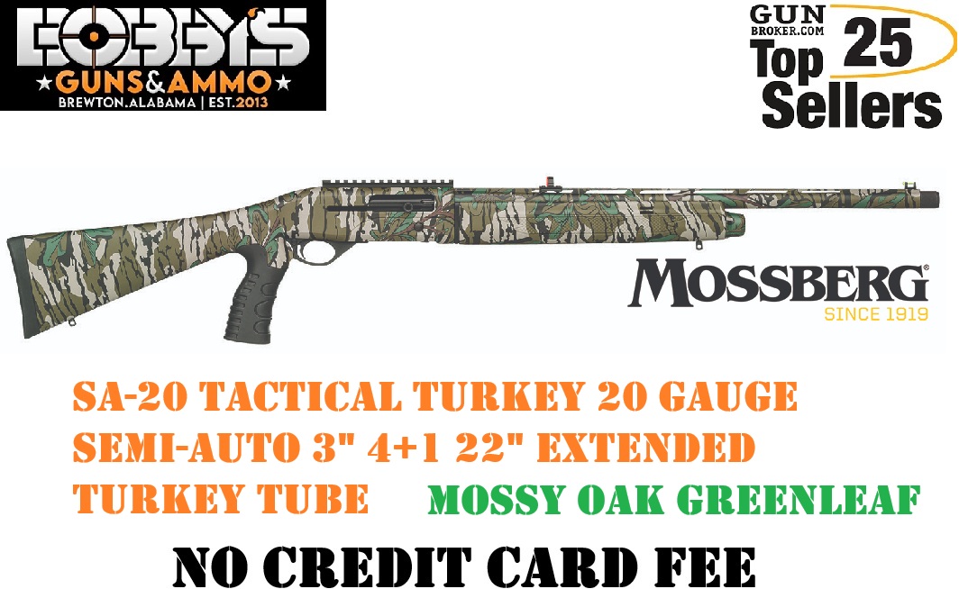 Mossberg 75799 SA-20 Tactical Turkey 20 Gauge Semi-Auto 3" 4+1 22 ...