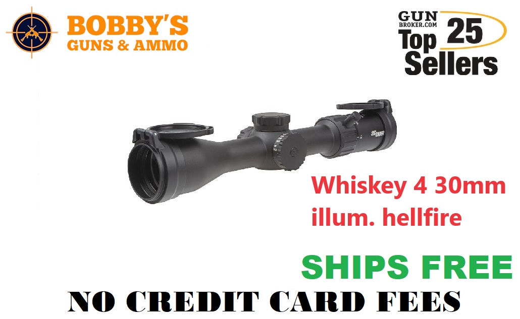 Sig Sauer Whiskey 4 Low Profile 3-12x44 30mm SFP Hellfire Quadplex ...