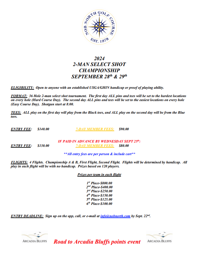 2024 2-Man Select Shot Championship - Registration