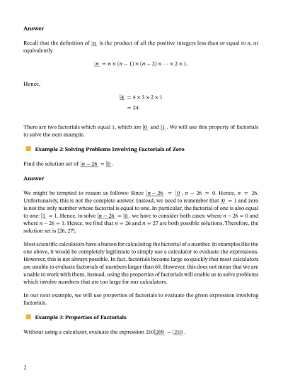 Lesson: Factorials | Nagwa