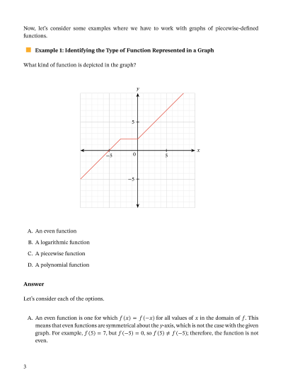 Lesson: Graphs of Piecewise Functions | Nagwa