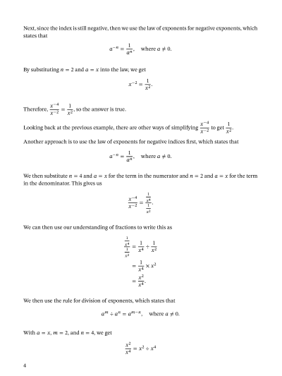 Lesson: Simplifying Algebraic Expressions: Negative and Fractional ...