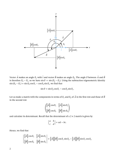 Lesson: Cross Product in 2D | Nagwa