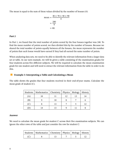 Lesson: The Mean of a Data Set | Nagwa