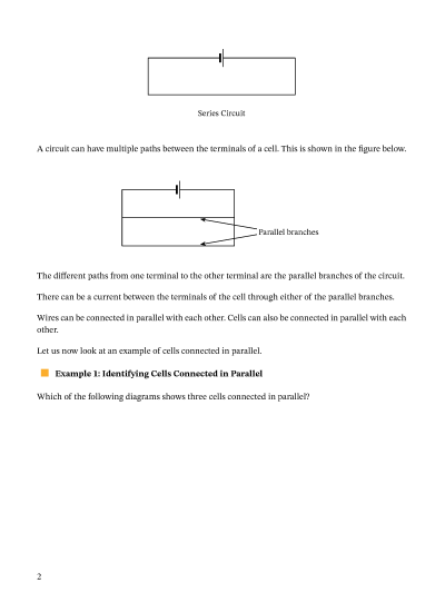 Lesson: Cells in Parallel | Nagwa