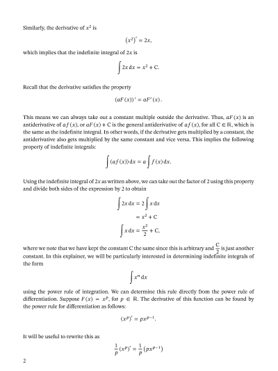 Lesson: Indefinite Integrals: The Power Rule | Nagwa