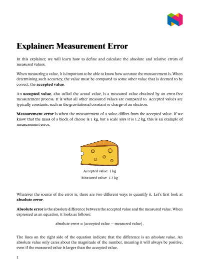 Lesson: Measurement Error | Nagwa