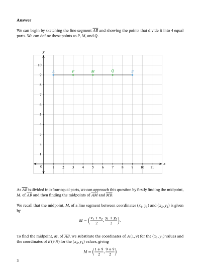 Lesson: Partitioning a Line Segment on the Coordinate Plane | Nagwa