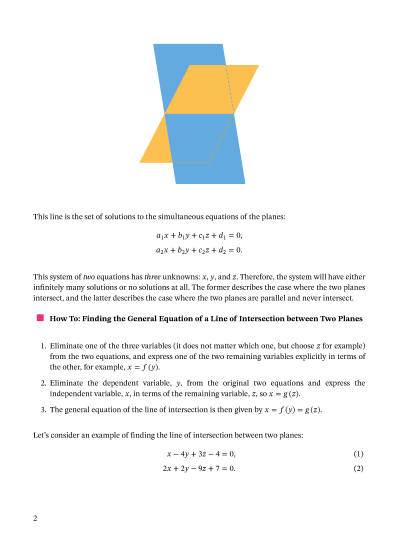 Lesson: Intersection of Planes | Nagwa