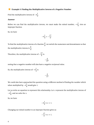 Reciprocal Practice Problems