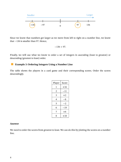 Lesson: Comparing and Ordering Integers | Nagwa