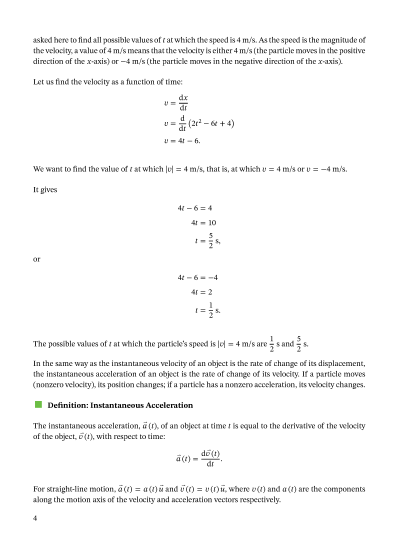 Lesson: Linear Motion with Derivatives | Nagwa
