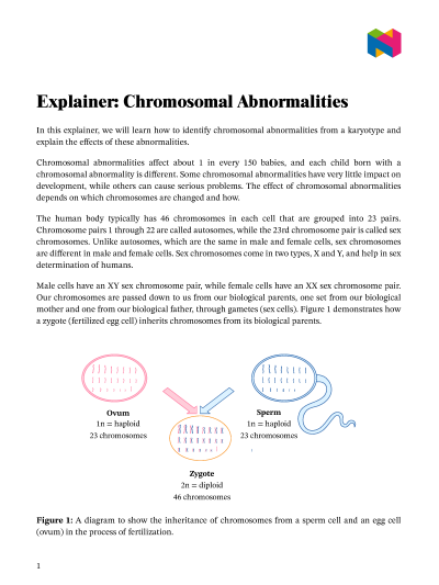 Lesson: Chromosomal Abnormalities | Nagwa