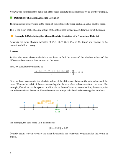 Lesson: Mean Absolute Deviation | Nagwa