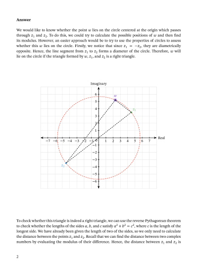 Lesson Loci In The Complex Plane Using The Modulus Nagwa