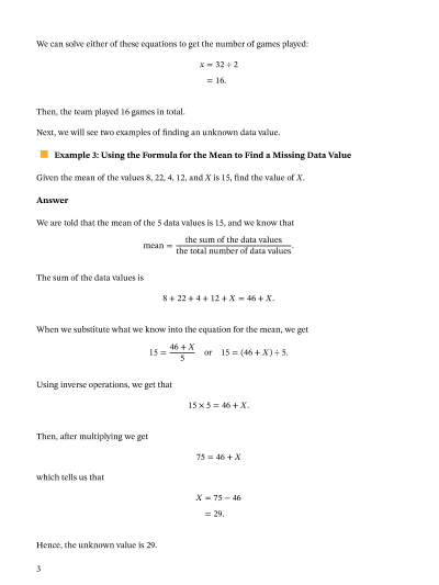 Lesson: The Mean of a Data Set | Nagwa
