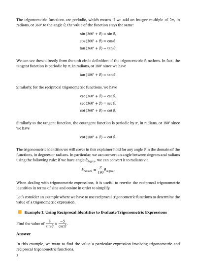 Lesson: Simplifying Trigonometric Expressions | Nagwa