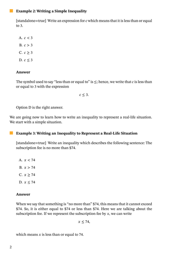 Lesson: Introduction to Inequalities | Nagwa