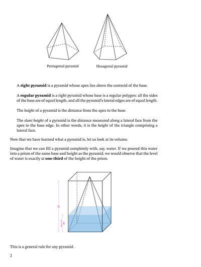 Lesson: Volumes of Pyramids | Nagwa