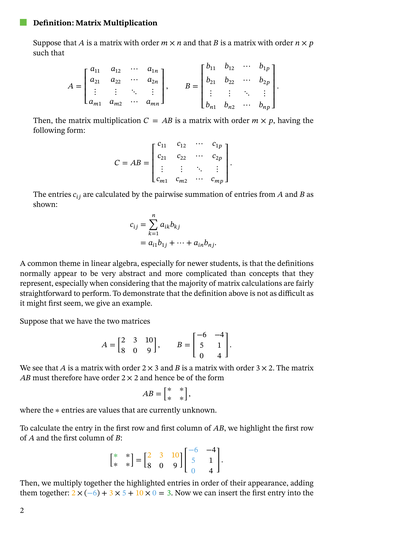 Lesson: Properties of Matrix Multiplication | Nagwa