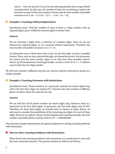 Lesson Counting Outcomes With Restrictions Nagwa