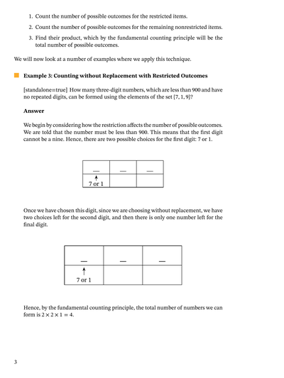 Lesson Counting Outcomes With Restrictions Nagwa