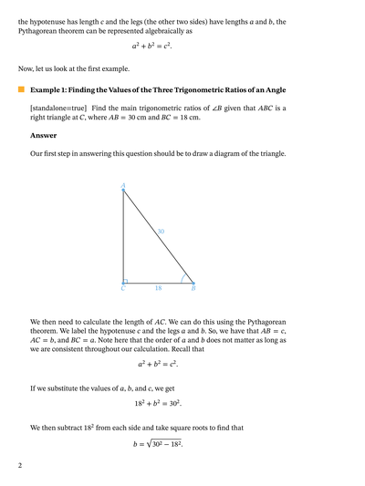 Lesson: Trigonometric Ratios in Right Triangles | Nagwa