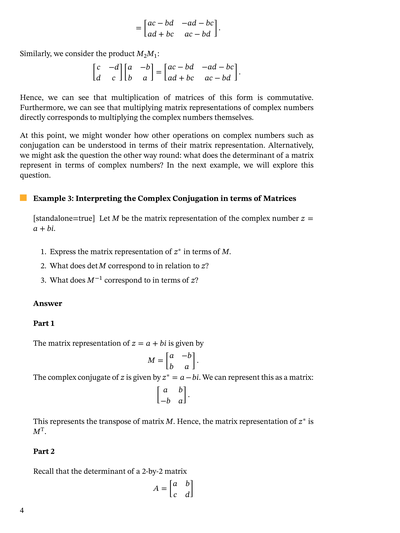 Lesson: Matrix Representation of Complex Numbers | Nagwa