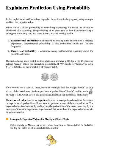 Lesson: Prediction Using Probability | Nagwa