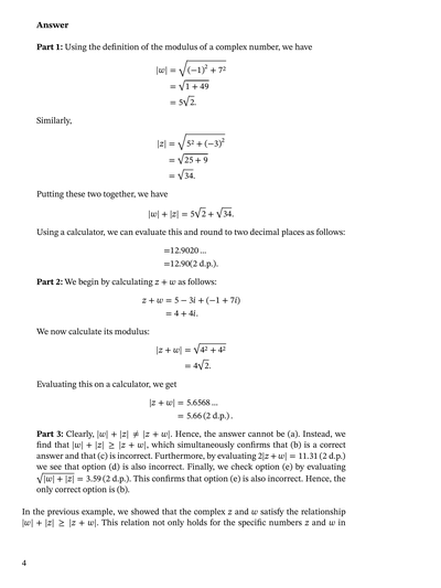Lesson Modulus Of A Complex Number Nagwa