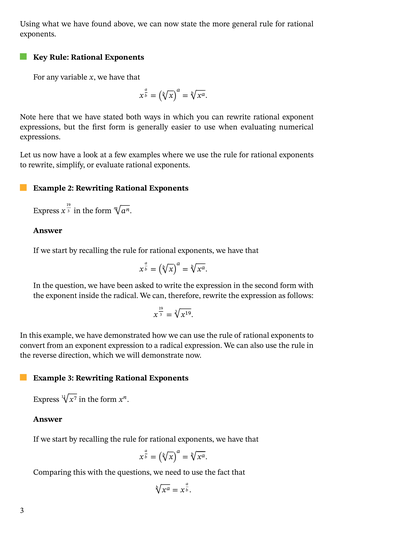 Lesson: Fractional Exponents | Nagwa