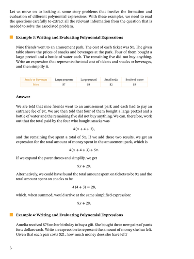 Lesson: Polynomial Expressions | Nagwa